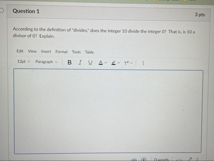Solved According to the definition of "divides," does the | Chegg.com