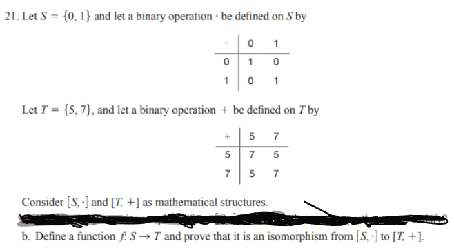 Solved Let S={0,1} ﻿and let a binary operation * ﻿be defined | Chegg.com