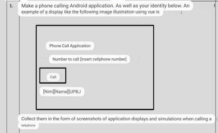 Solved Make a phone calling Android application. As well as | Chegg.com