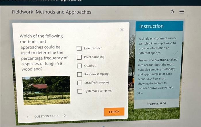 Fieldwork: Methods and Approaches Which of the | Chegg.com