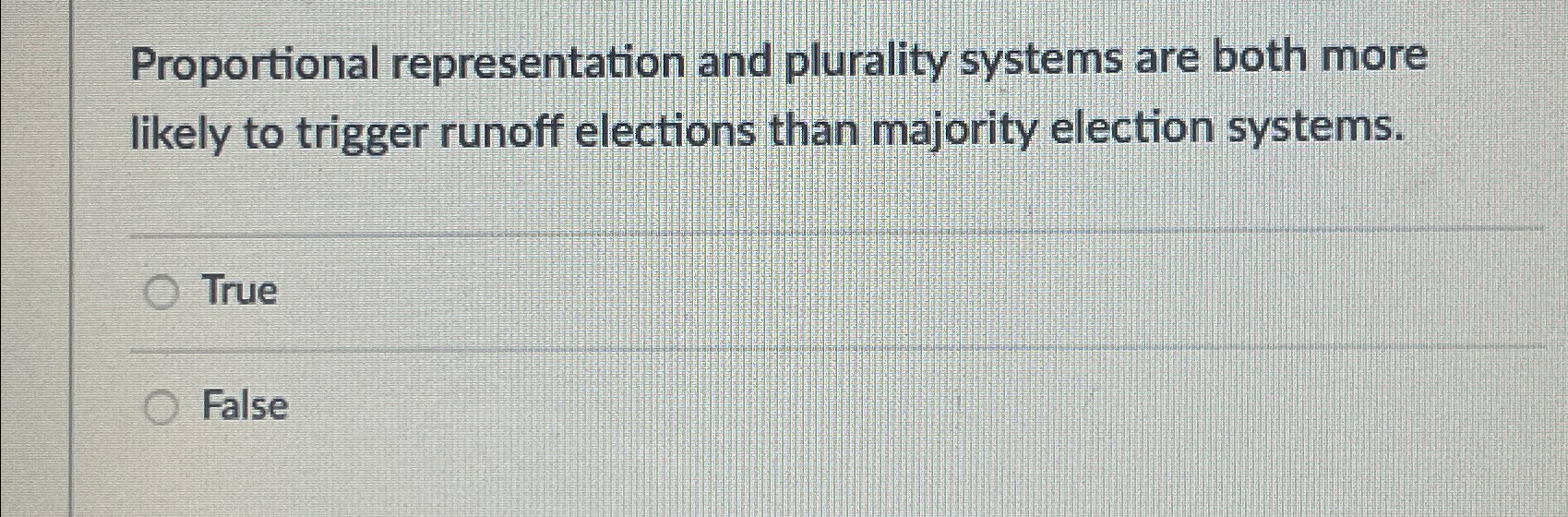 Solved Proportional representation and plurality systems are | Chegg.com