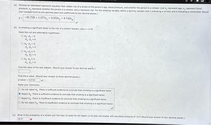 Solved (a) Develop an estimated repression equation that | Chegg.com