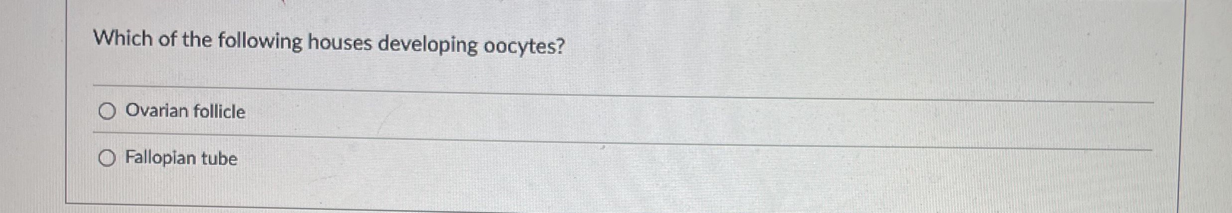 Solved Which of the following houses developing | Chegg.com