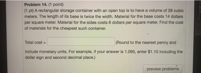 Solved Problem 11 1 Point 1 Pt Consider The Function 7088