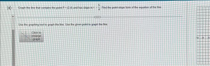 Solved K Graph the line that contains the point P = (2,4) | Chegg.com