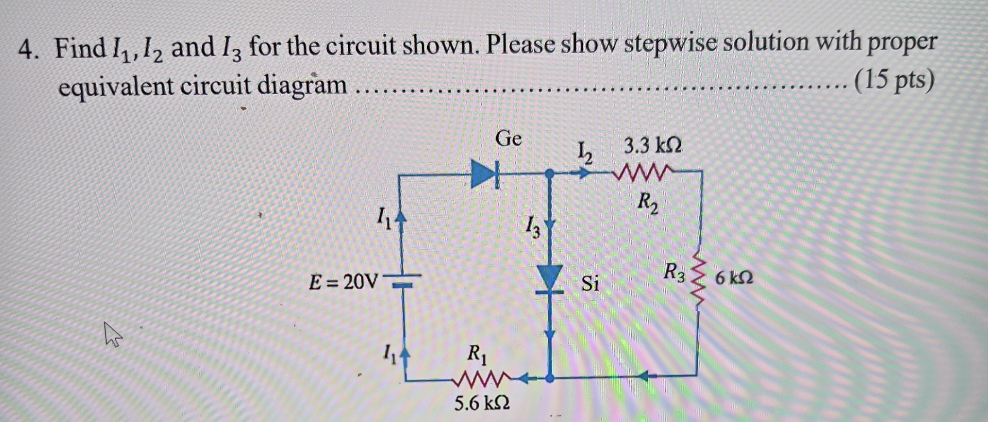 Solved Find I1,I2 ﻿and I3 ﻿for the circuit shown. Please | Chegg.com