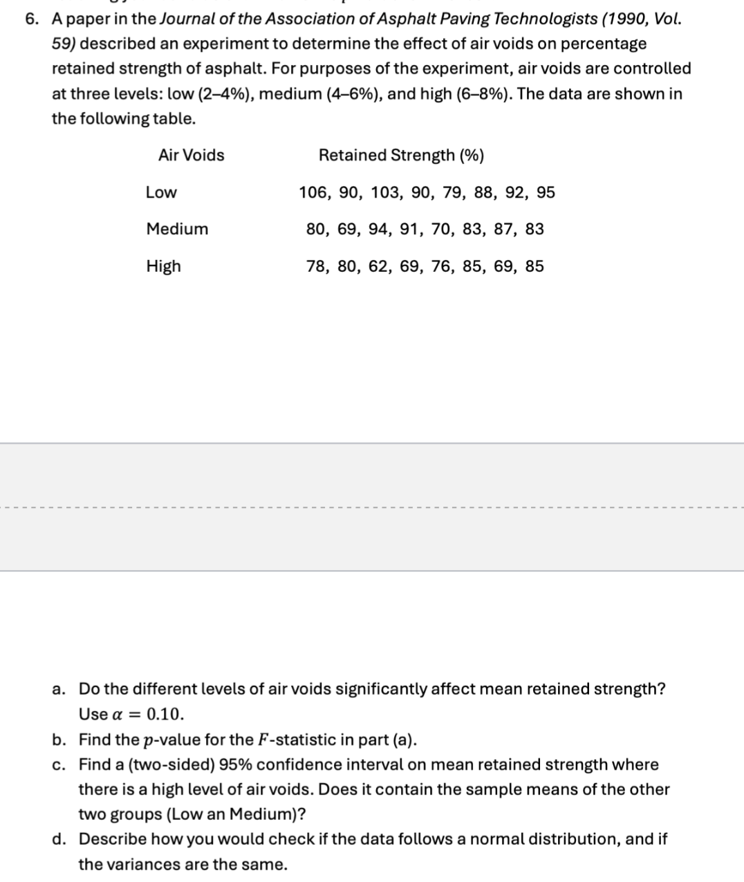 Solved a. ﻿Do the different levels of air voids | Chegg.com