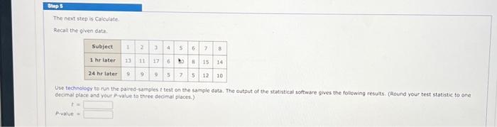 Solved Step 5 The next step is Calculate. Recall the given | Chegg.com