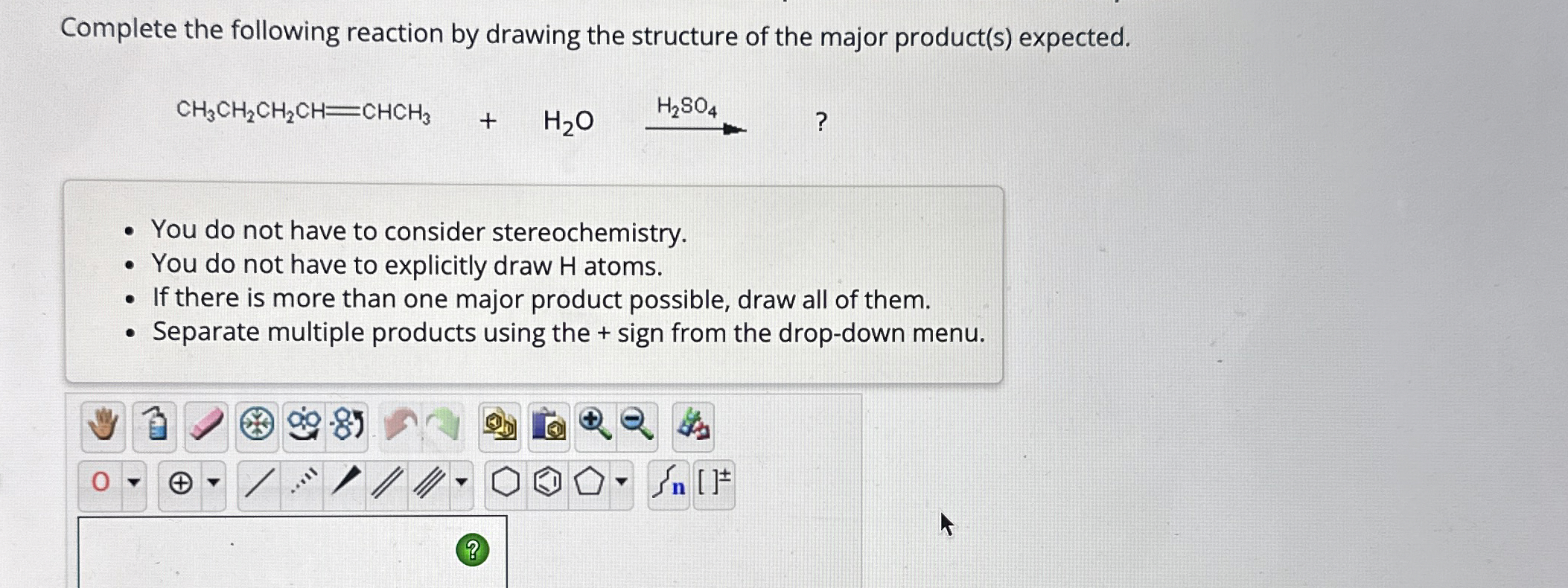Solved Complete the following reaction by drawing the | Chegg.com