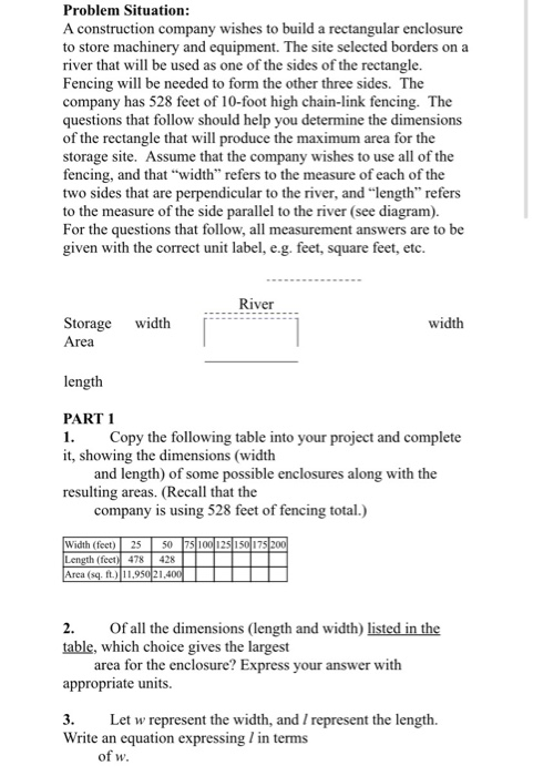Problem Situation: A construction company wishes to | Chegg.com
