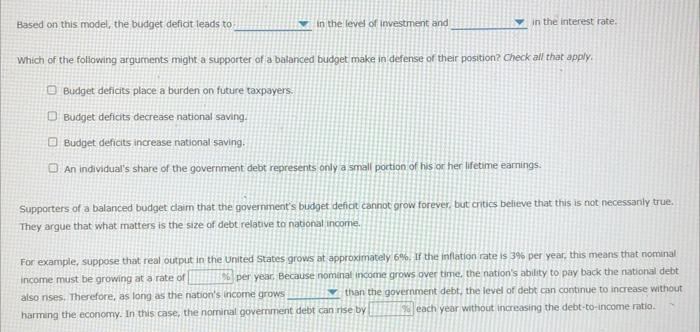Solved 5. Impact of budget deficits The following graph | Chegg.com
