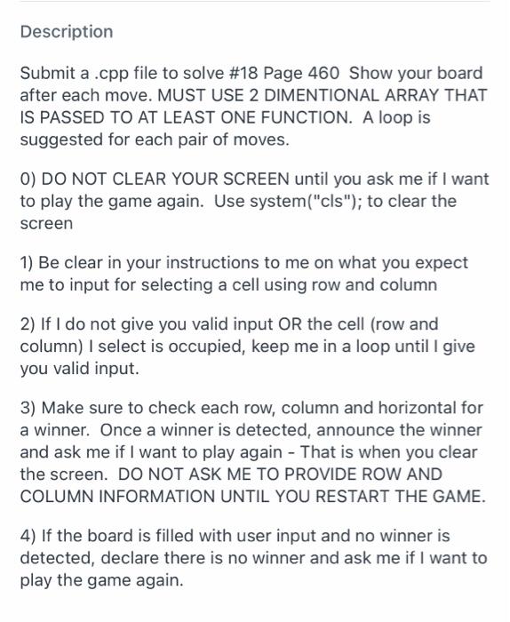 Solved 18. Tic-Tac-Toe Game Write a program that allows two | Chegg.com