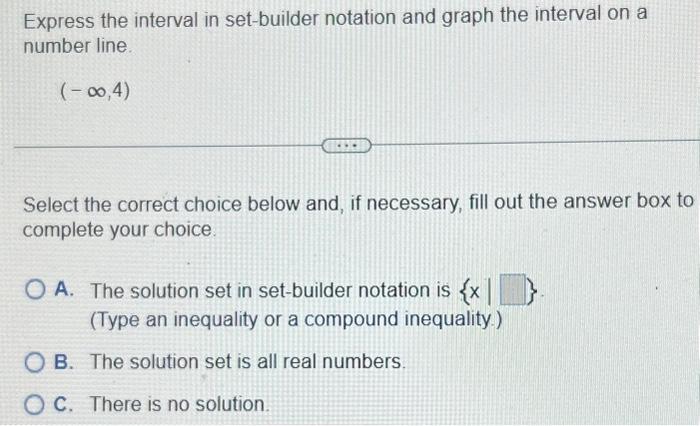 Solved Express the interval in set-builder notation and | Chegg.com