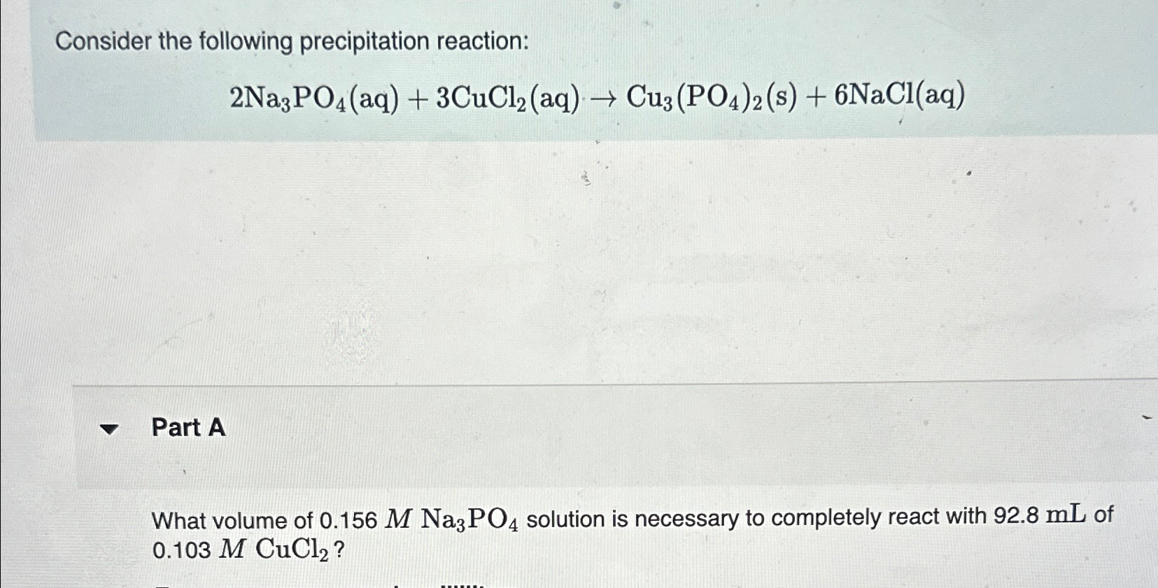 Consider the following precipitation | Chegg.com