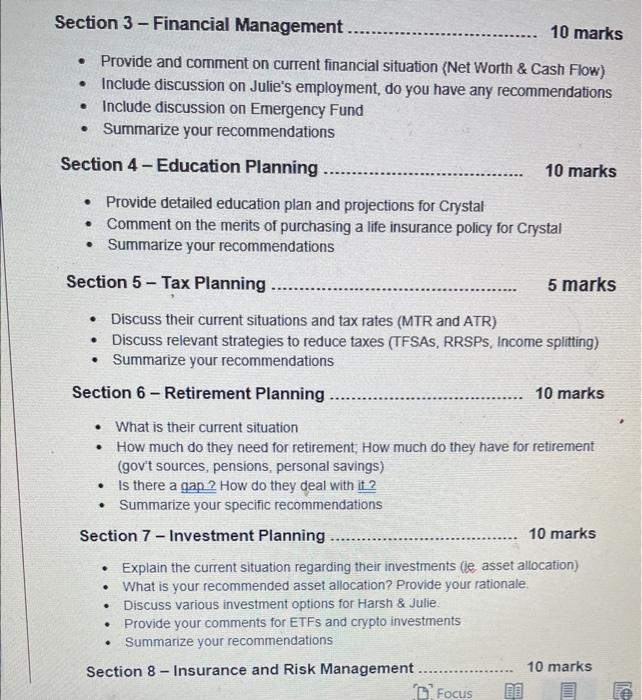 Solved Section 3 - Financial Management 10 marks - Provide | Chegg.com