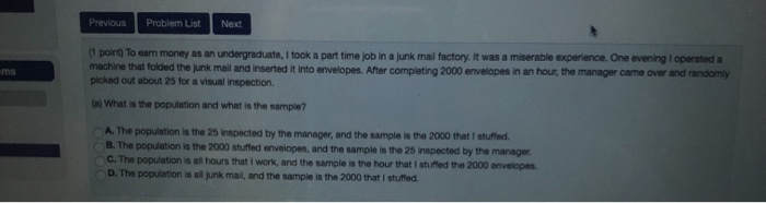 Solved Previous Problem List Next (1 point) To earn money as | Chegg.com