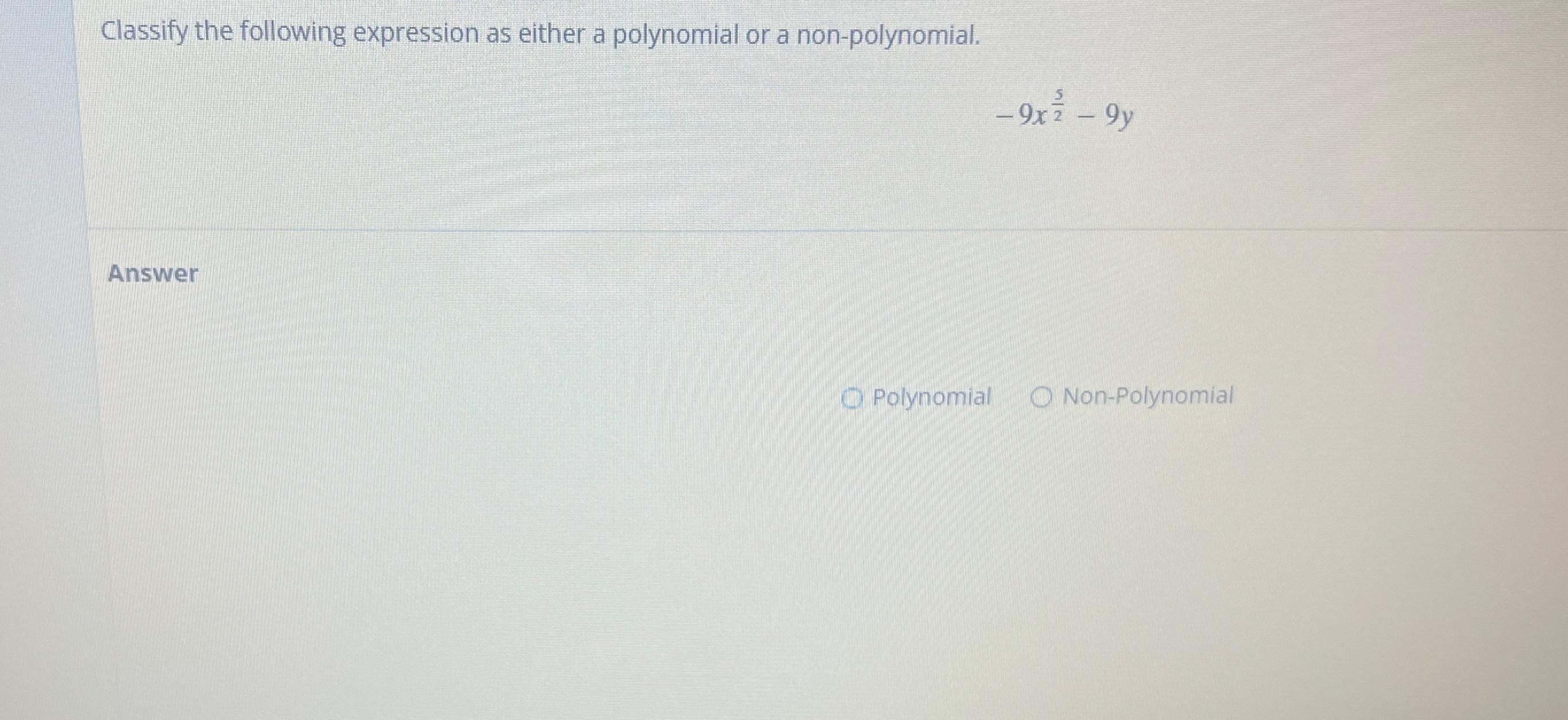 Solved Classify the following expression as either a | Chegg.com