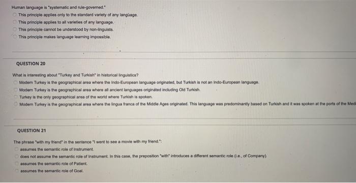 Solved Human language is "systematic and rule-governed." | Chegg.com