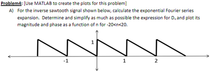 Solved [Use MATLAB to create the plots for this problem] | Chegg.com