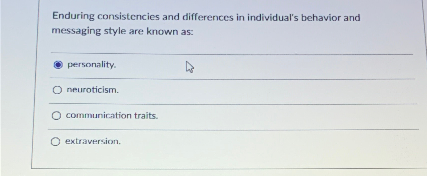 Solved Enduring consistencies and differences in | Chegg.com