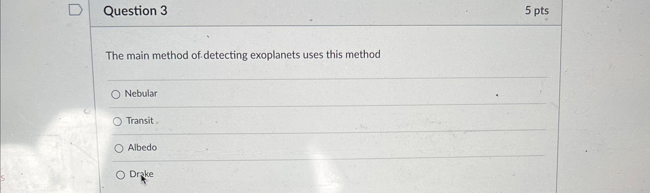 Solved Question 35 ﻿ptsThe main method of detecting | Chegg.com