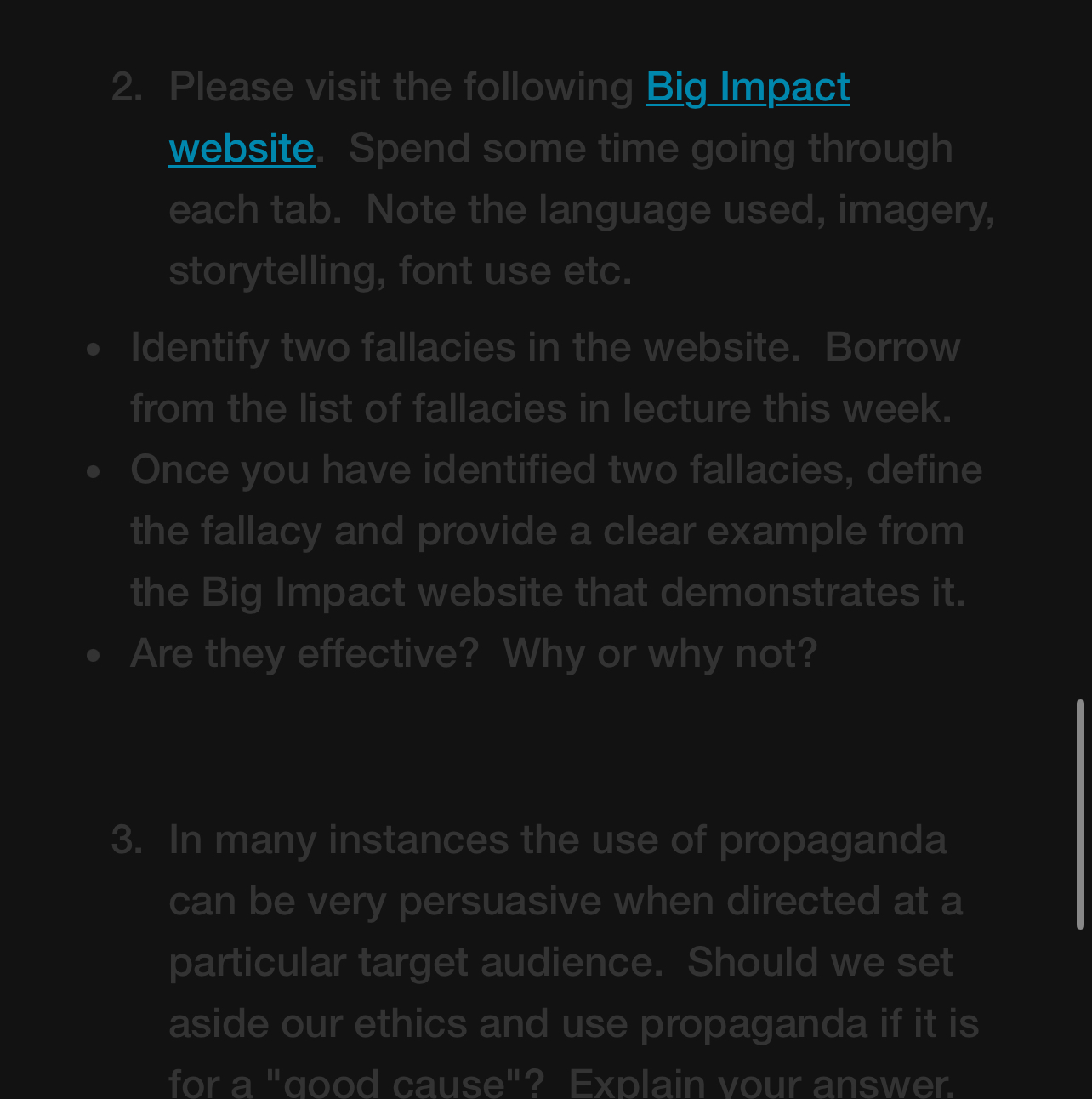 Solved Please visit the following Big Impactwebsite. Spend | Chegg.com