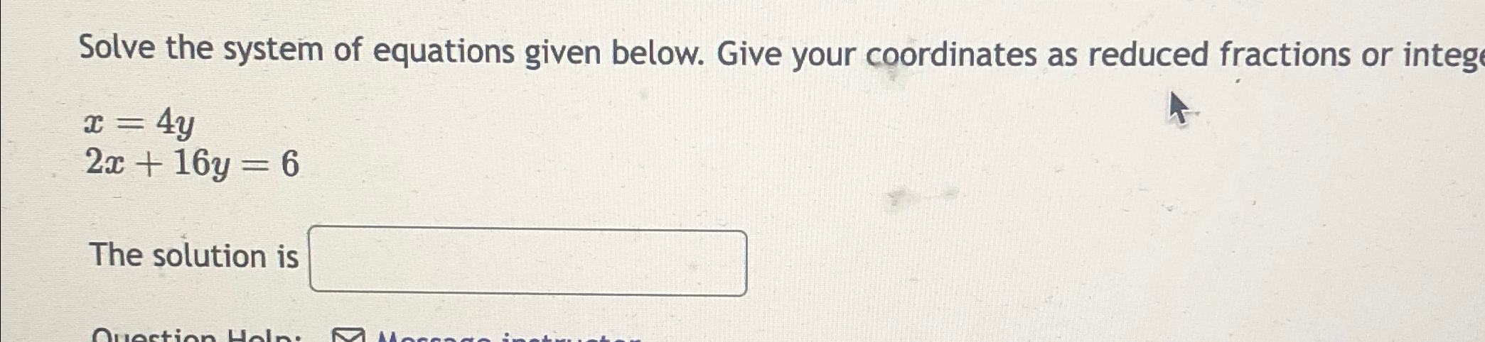 Solved Solve the system of equations given below. Give your | Chegg.com