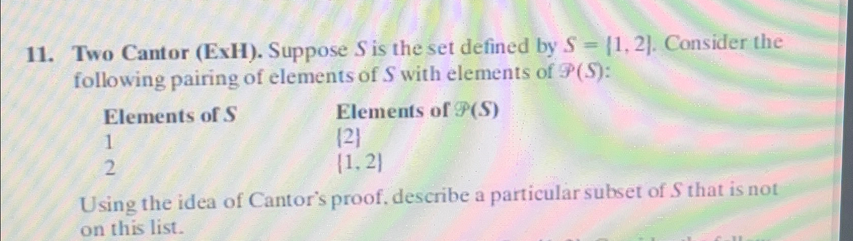 Solved Two Cantor (ExH). ﻿Suppose S ﻿is the set defined by | Chegg.com
