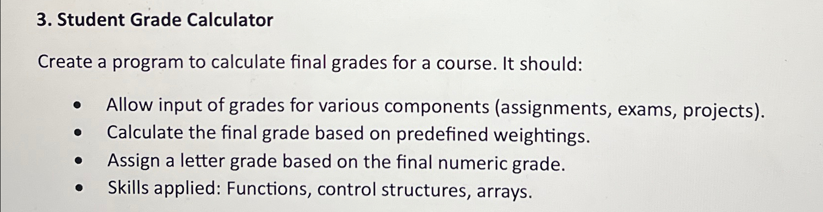Solved Student Grade Calculator C++Program Create a C++ | Chegg.com Solved Student Grade Calculator C++Program Create a C++ | Chegg.com