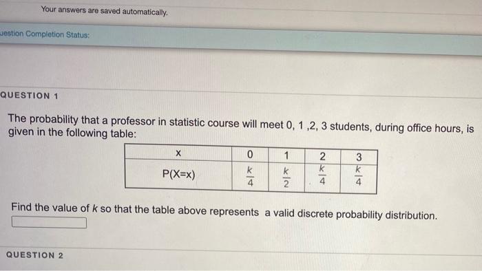 Solved The probability that a professor in statistic course | Chegg.com