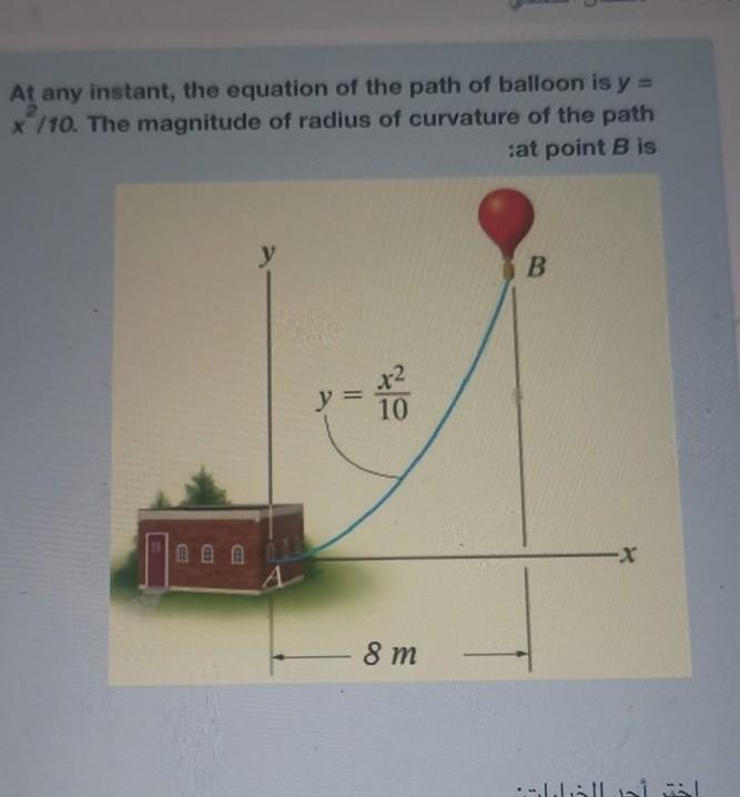 Solved At any instant, the equation of the path of balloon | Chegg.com