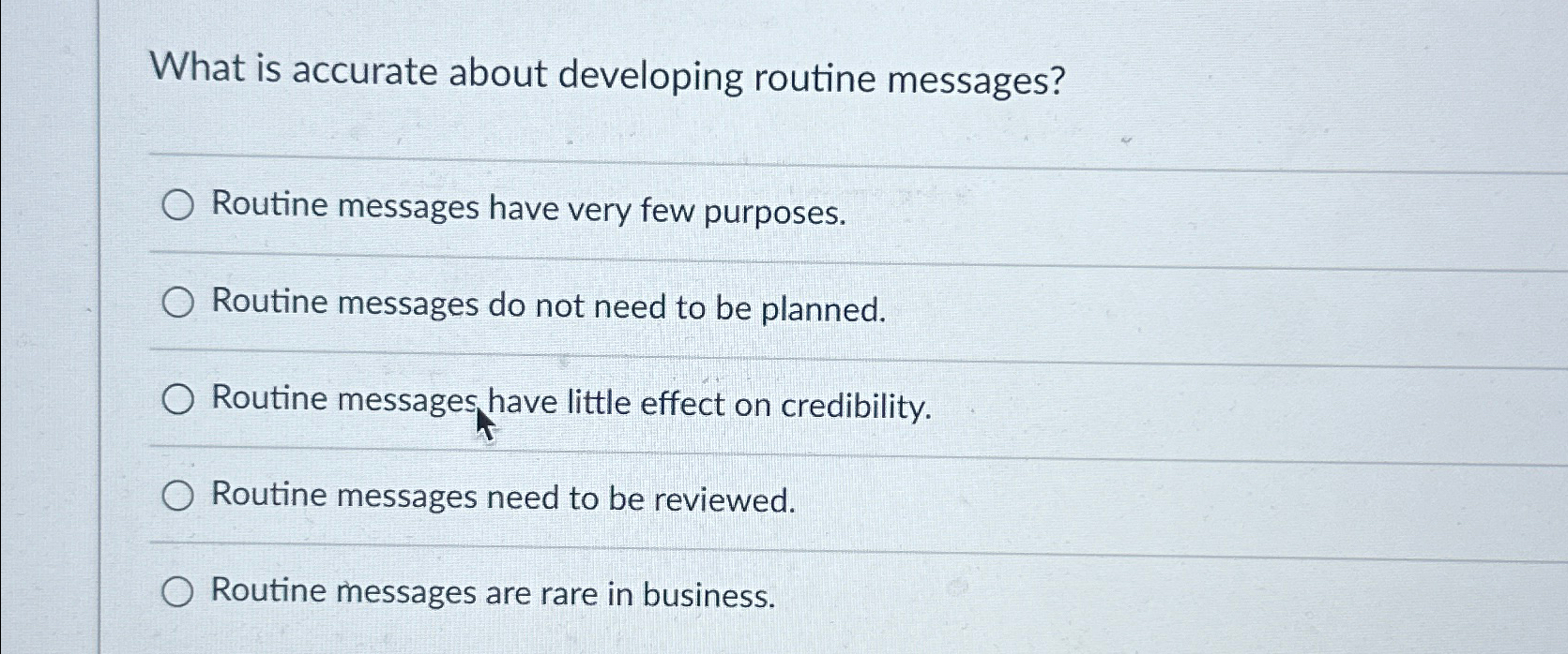 Solved What is accurate about developing routine | Chegg.com
