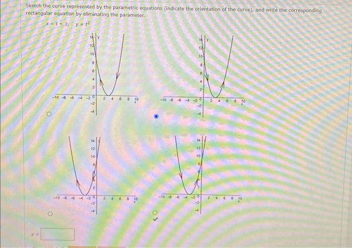Solved Sketch the curve represented by the parametric | Chegg.com