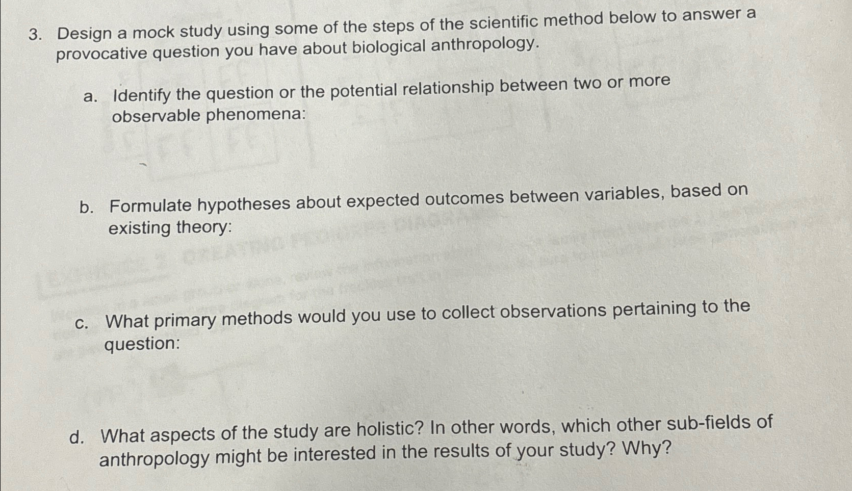 Design a mock study using some of the steps of the | Chegg.com