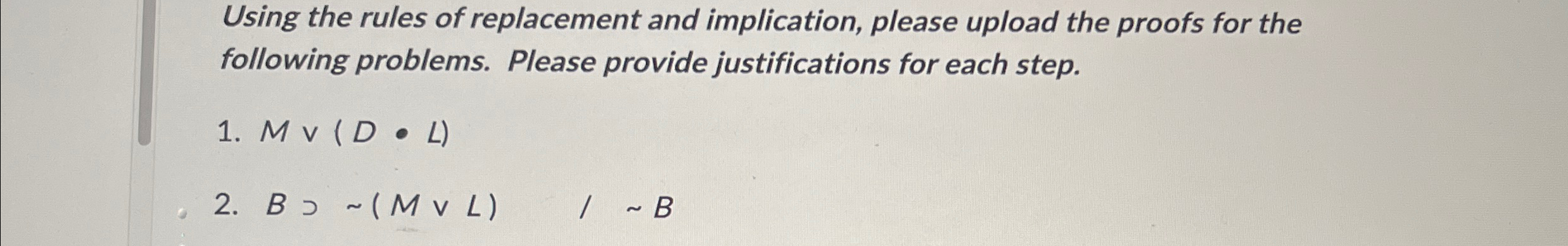 Using the rules of replacement and implication, | Chegg.com