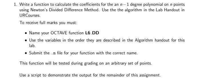 Solved Please use Octave language to solve this problem.The | Chegg.com