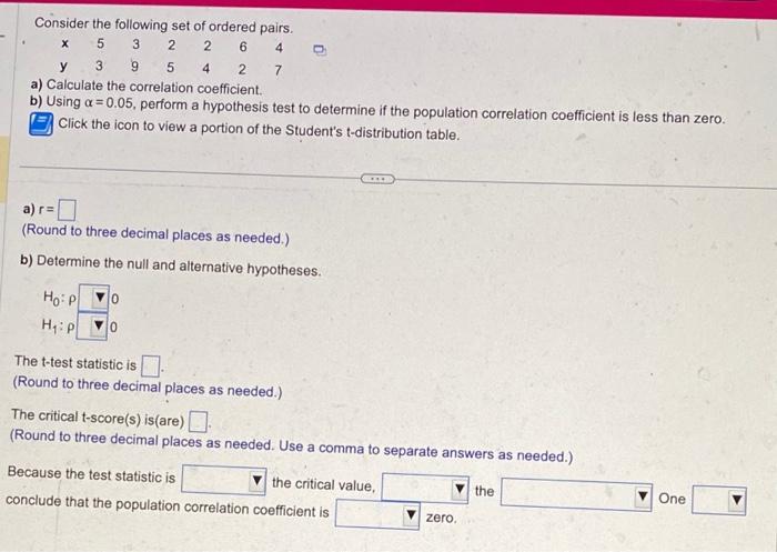Solved Consider the following set of ordered pairs. a) | Chegg.com