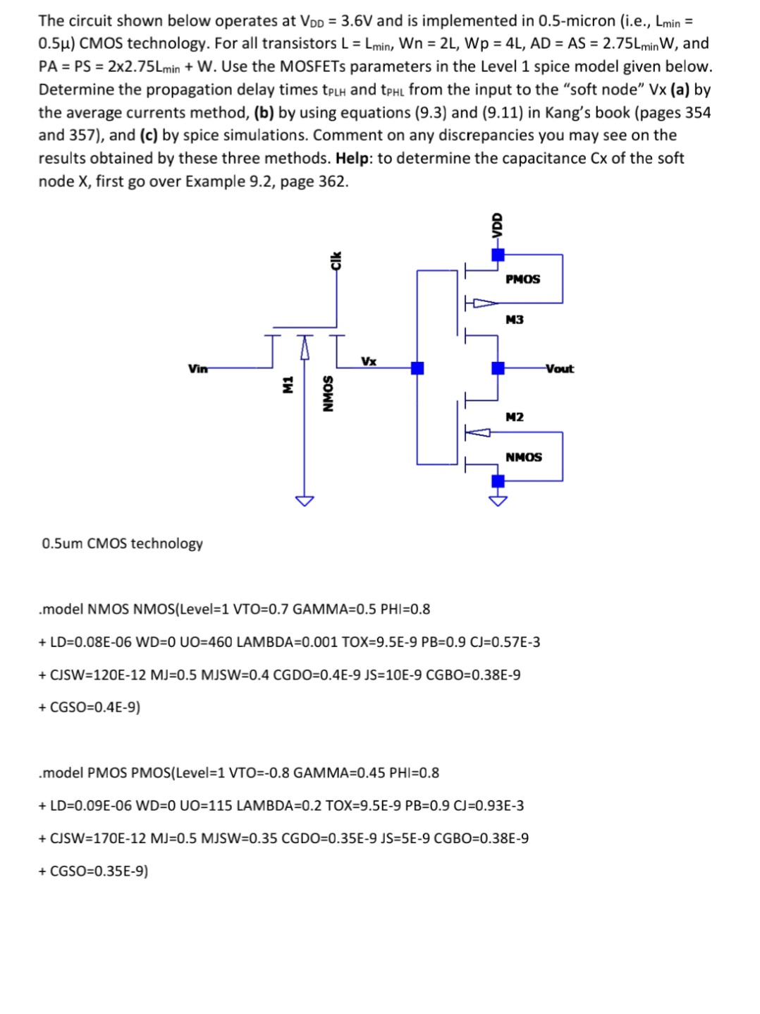 The circuit shown below operates at VDD=3.6V ﻿and is | Chegg.com