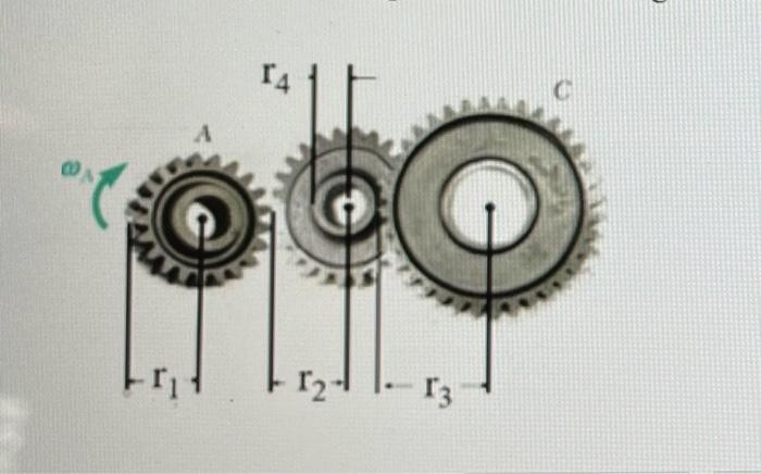 Solved A gear reduction system consists of three gears A, B, | Chegg.com