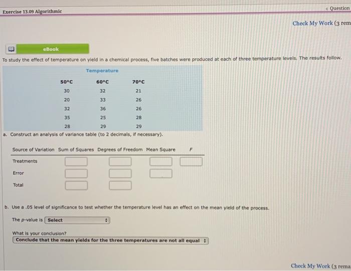 Solved Question Exercise 13.09 Algorithmic Check My Work (3 | Chegg.com