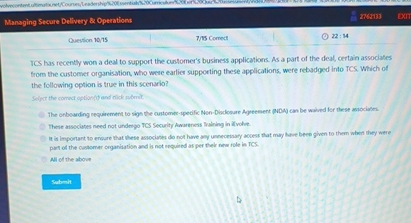 Solved Managing Secure Delivery & | Chegg.com