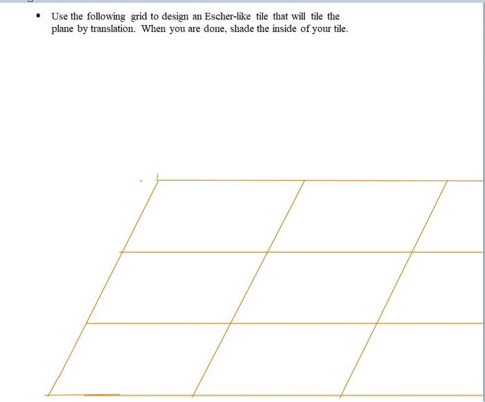 Solved - Use the following grid to design an Escher-like | Chegg.com