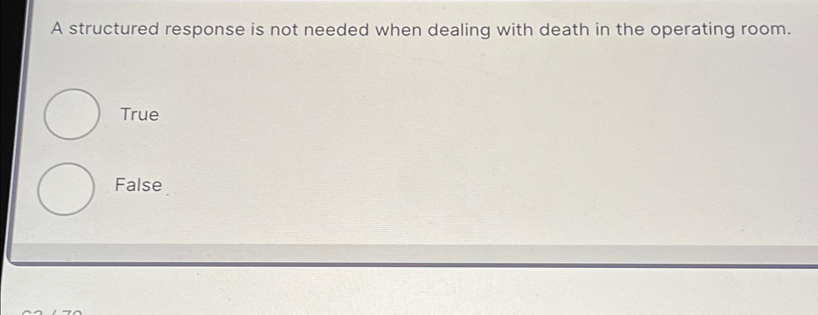 Solved A structured response is not needed when dealing with | Chegg.com