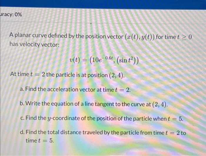 Solved A planar curve defined by the position vector | Chegg.com
