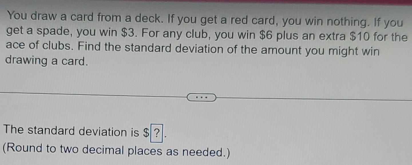 Solved You draw a card from a deck. If you get a red card, | Chegg.com