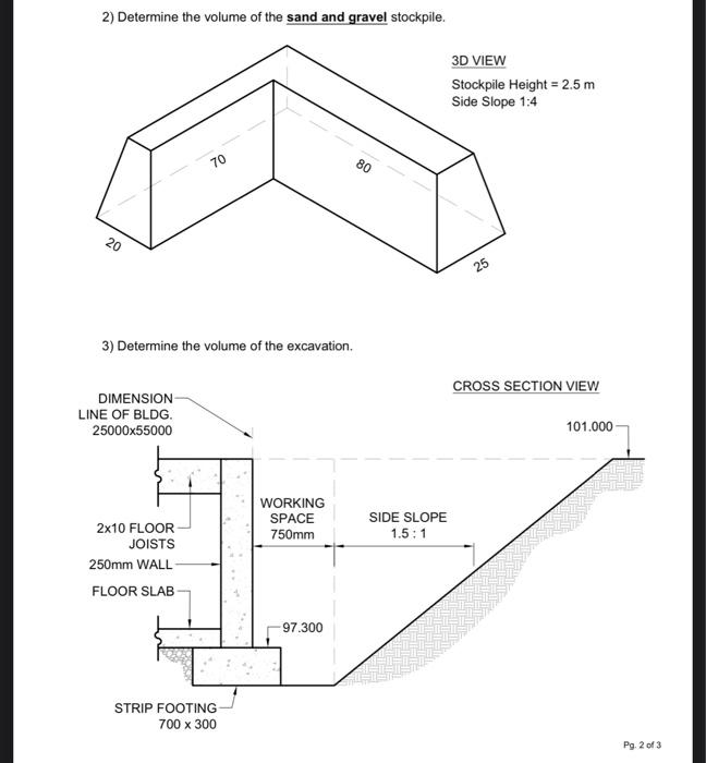 Solved 4) Determine the volume of the shape below (Plan | Chegg.com