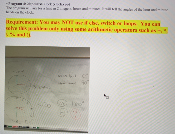 Solved clock (clock.cpp) The program will ask for a time in | Chegg.com