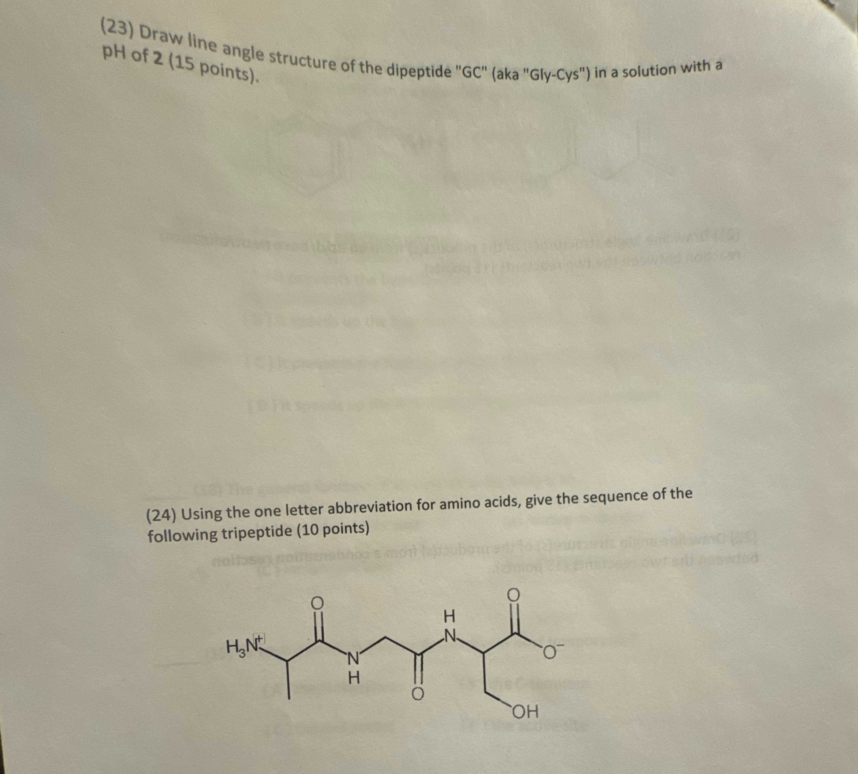 Solved (23) ﻿Draw line angle structure of the dipeptide | Chegg.com