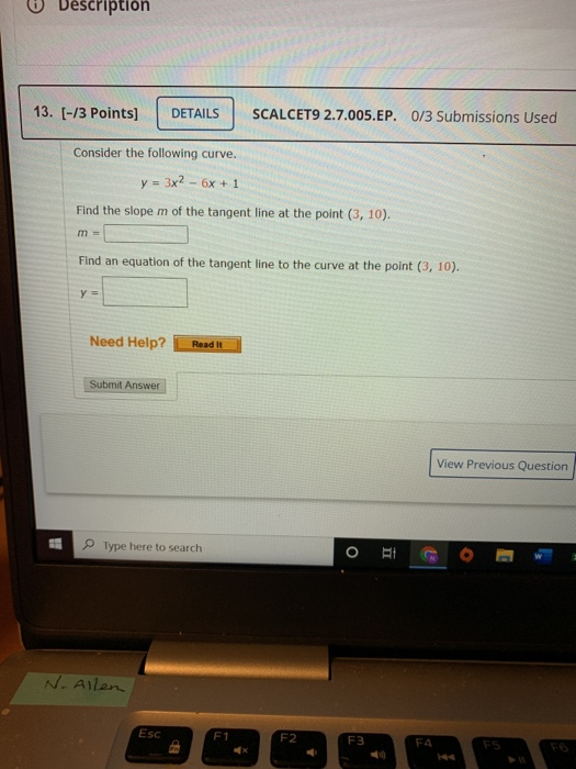 Solved Description 13. (-13 Points) DETAILS SCALCET9 | Chegg.com