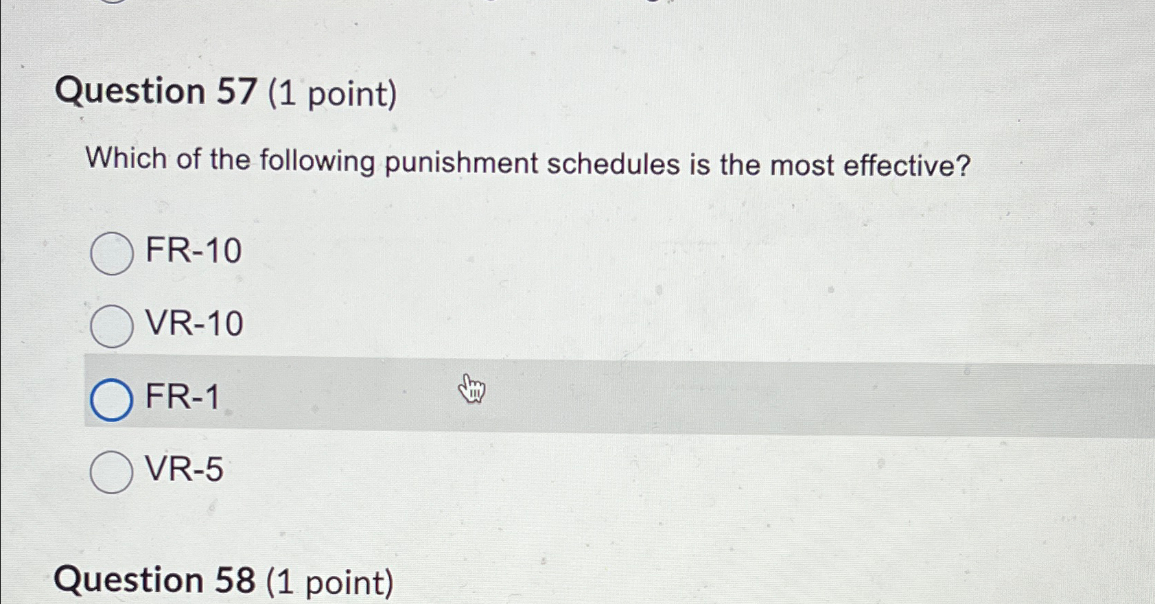Solved Question 57 (1 ﻿point)Which of the following | Chegg.com